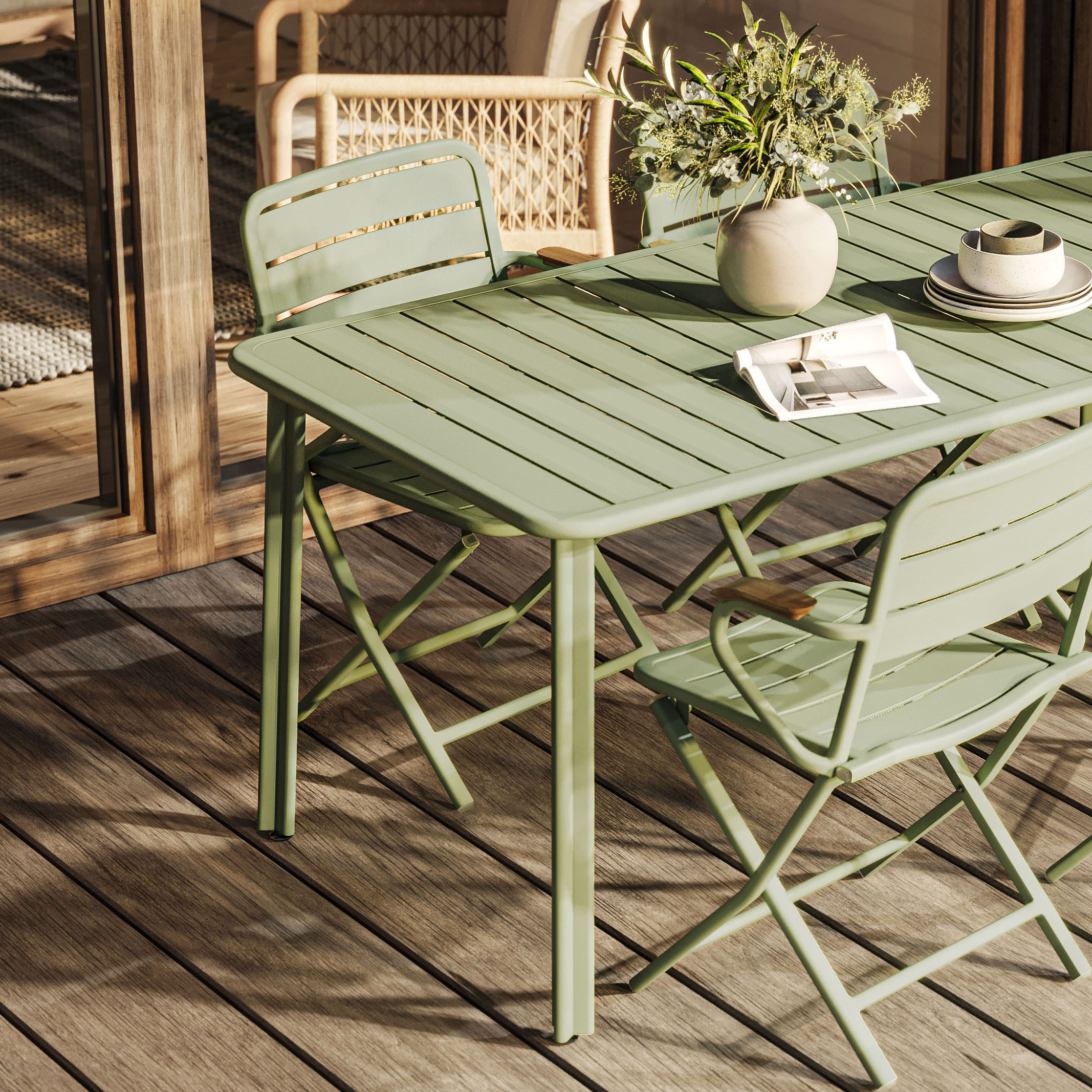 VANZEELAND Gartentisch 220 cm Green Tea | 220 cm x 95 cm | Green Tea ...