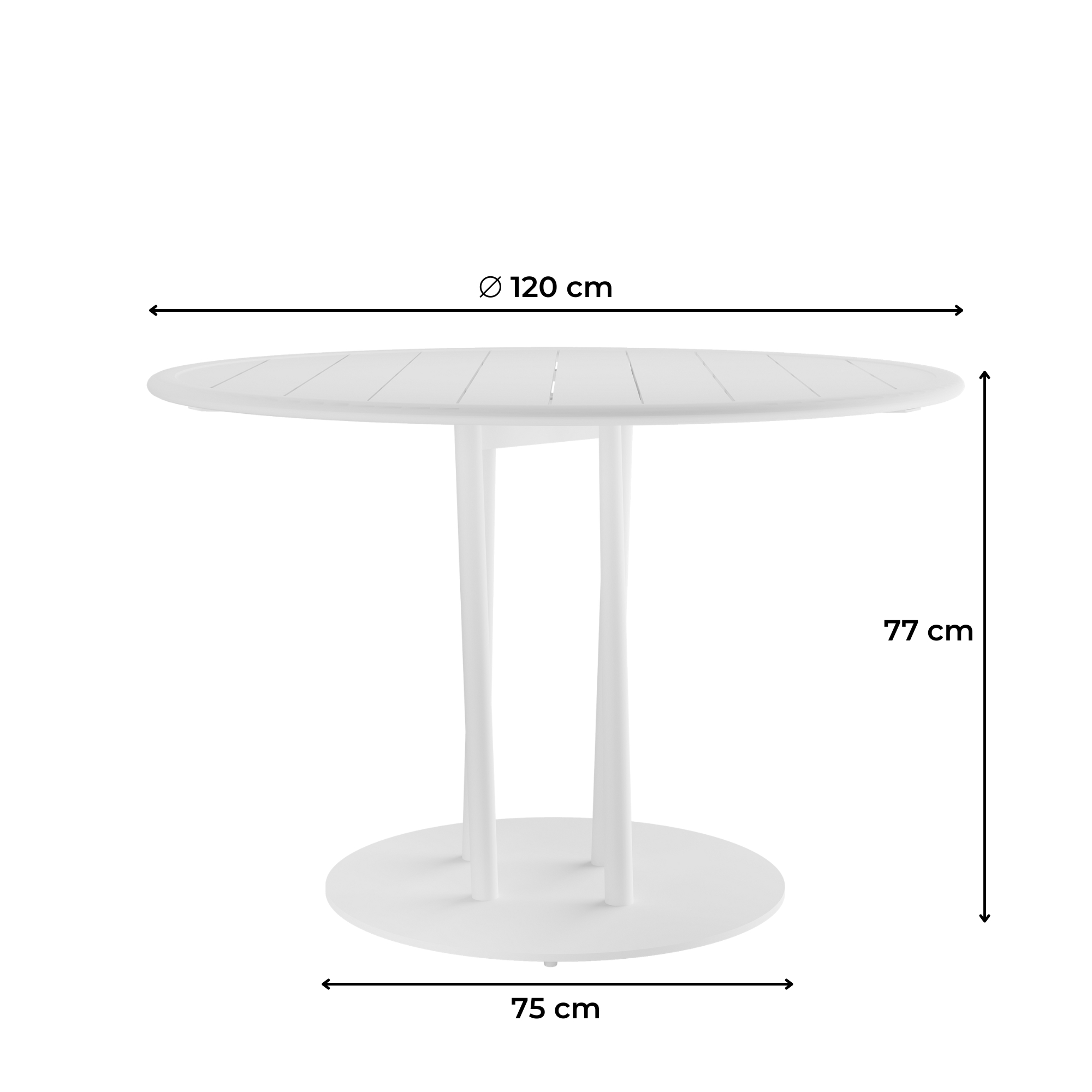 Schne Gartentisch Rund 100 Cm Dnisches Bettenlager Ebenbild
